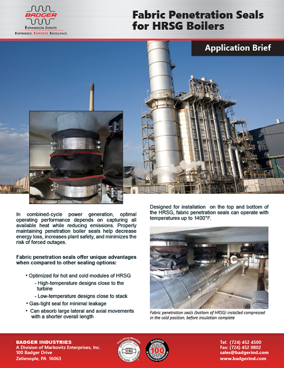 Fabric Penetration Seals | Badger Industries